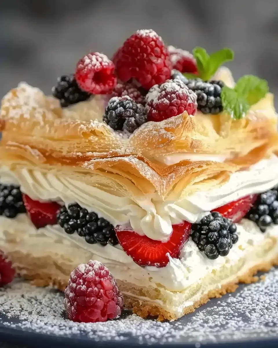 Puff Pastry Berry Cream Cake