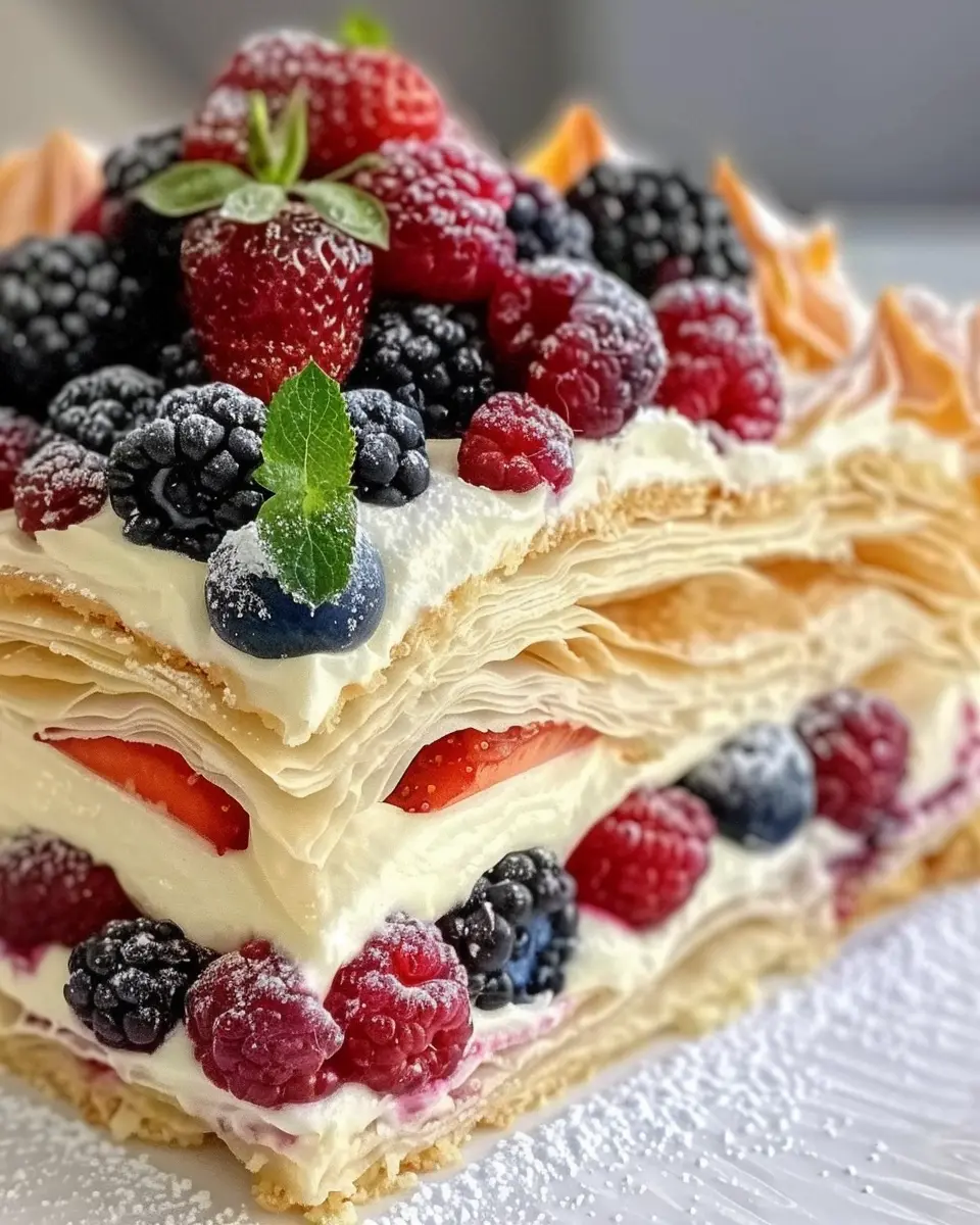 Puff Pastry Berry Cream Cake